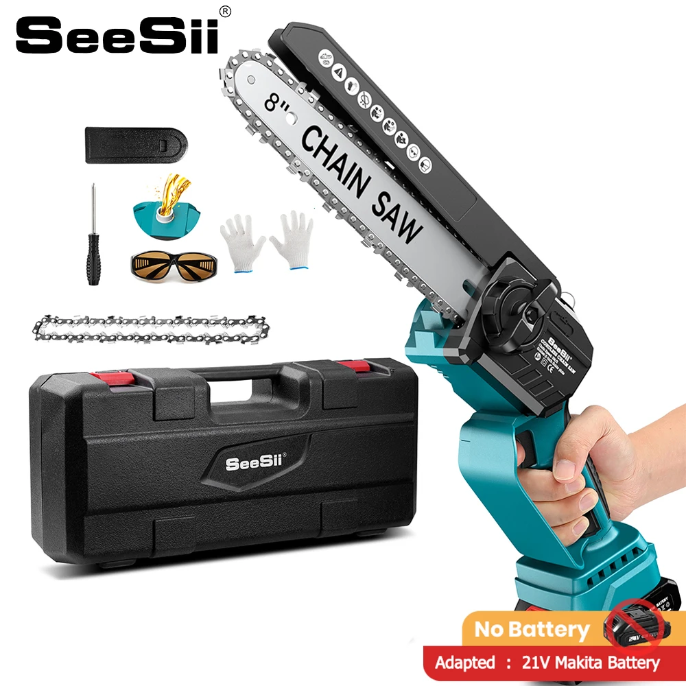 SEESII-8-Inch-Brushless-Electric-Chainsaw-Cordless-Chain-Saw-Wood ...