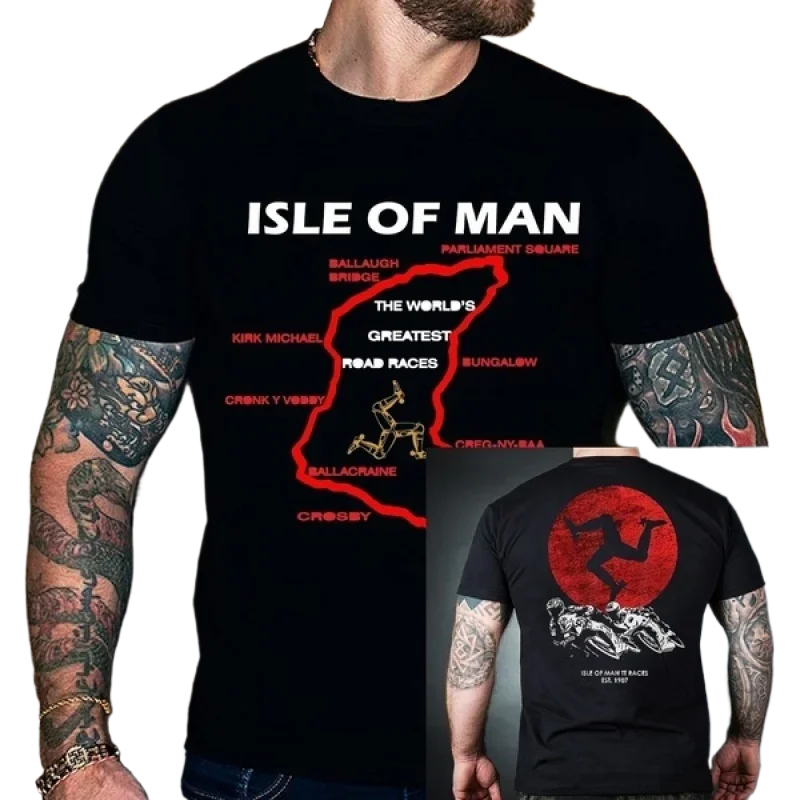 Isle Of Man Classic Tt Vintage Road Racing Motorcycle T-Shirt Tee Shirt ...