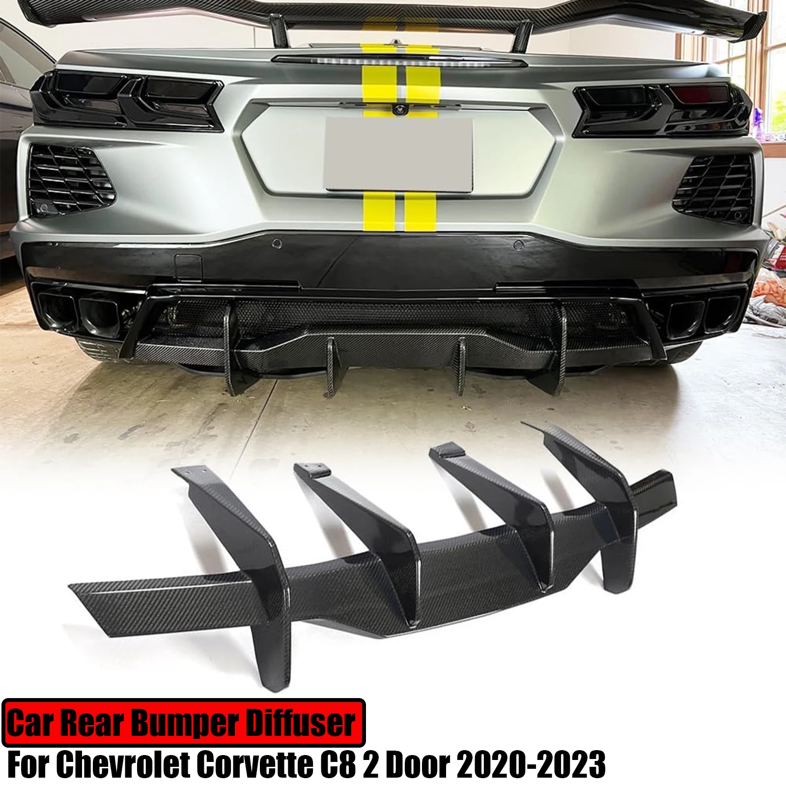 Car-Rear-Bumper-Lip-For-Chevrolet-Corvette-C8-2-Door-2020-2023-Z51 ...