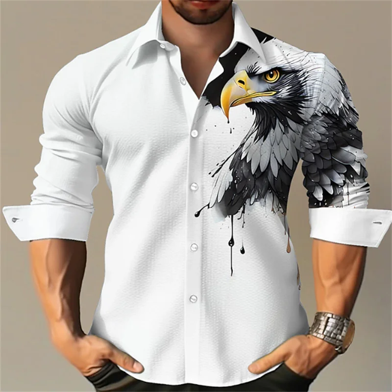 Camisa-estampada-com-padr-o-personalizado-masculina-mangas-compridas ...