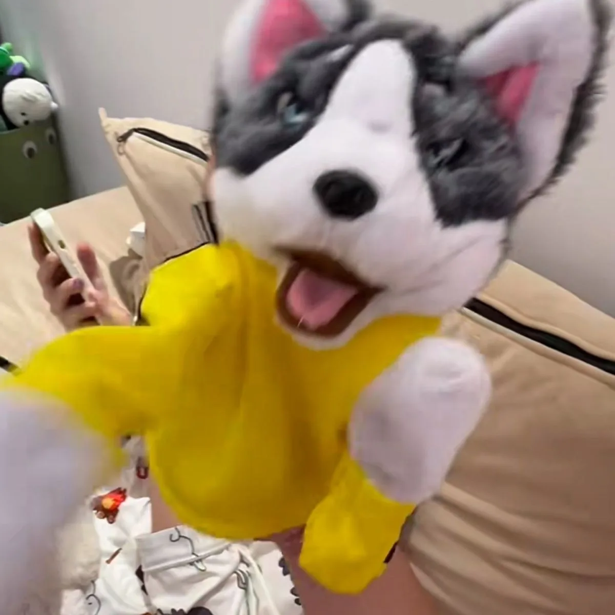 Stuffed-Animal-Boxing-Dog-Interactive-Hand-Puppet-Toy-Glove-Performance ...