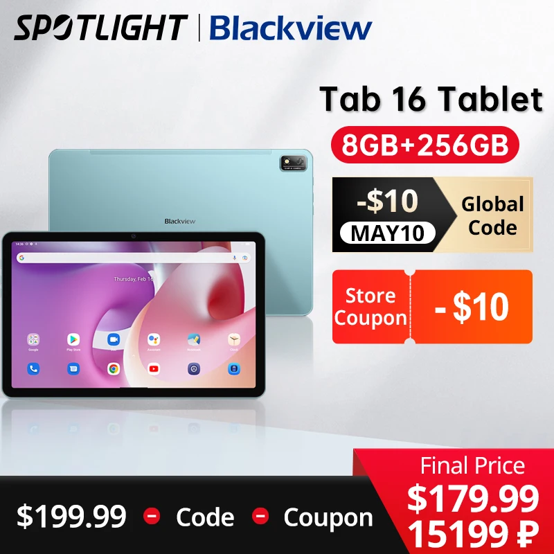 Blackview Tablet Tab 16 con Android, 8GB + 256GB, pantalla de 11 ...