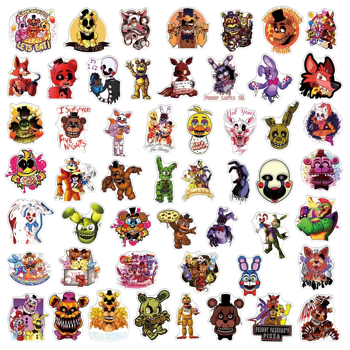 Набор наклеек FNAF 50 шт. | AliExpress