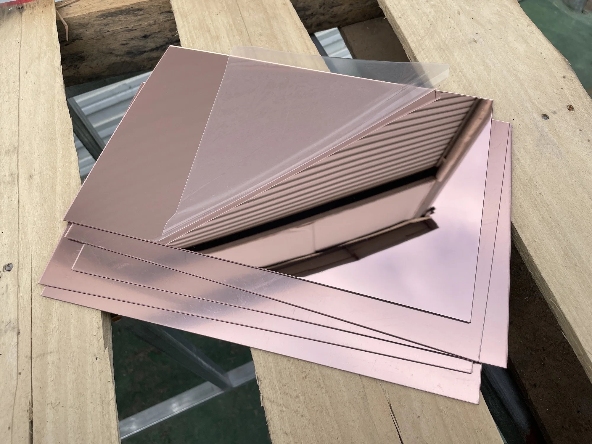 Rose Gold Metal Sheet