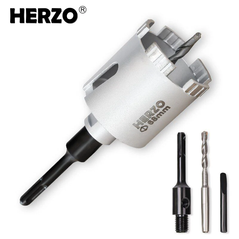 HERZO M16 Thread Diamond Drilling Core Bit 68mm Drill Bit Hole Opener ...