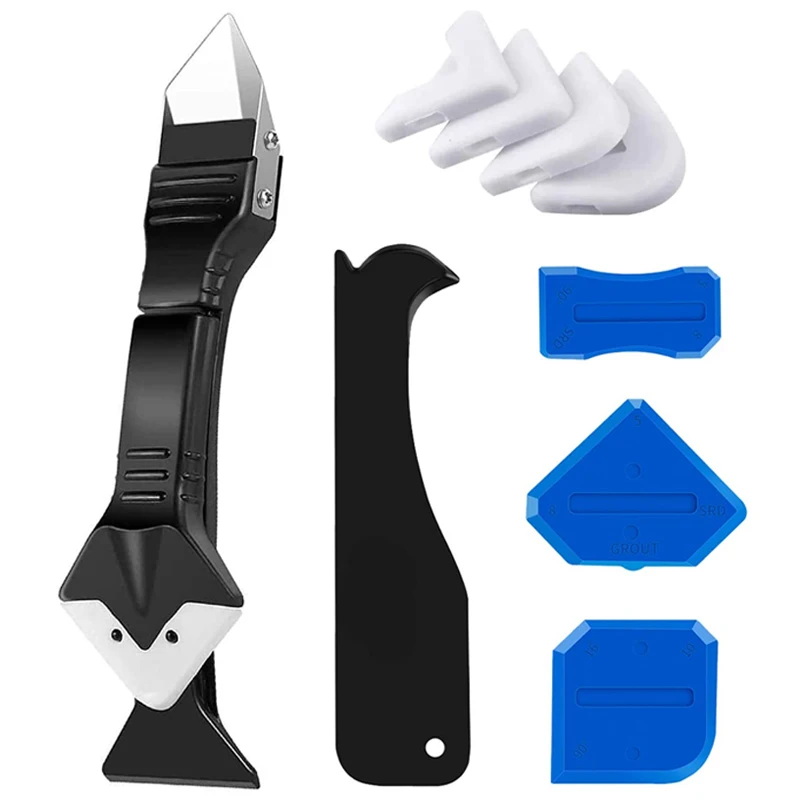 5 in1 Silicone Remover Sealant Smooth Scraper Caulk Finisher Grout Kit ...