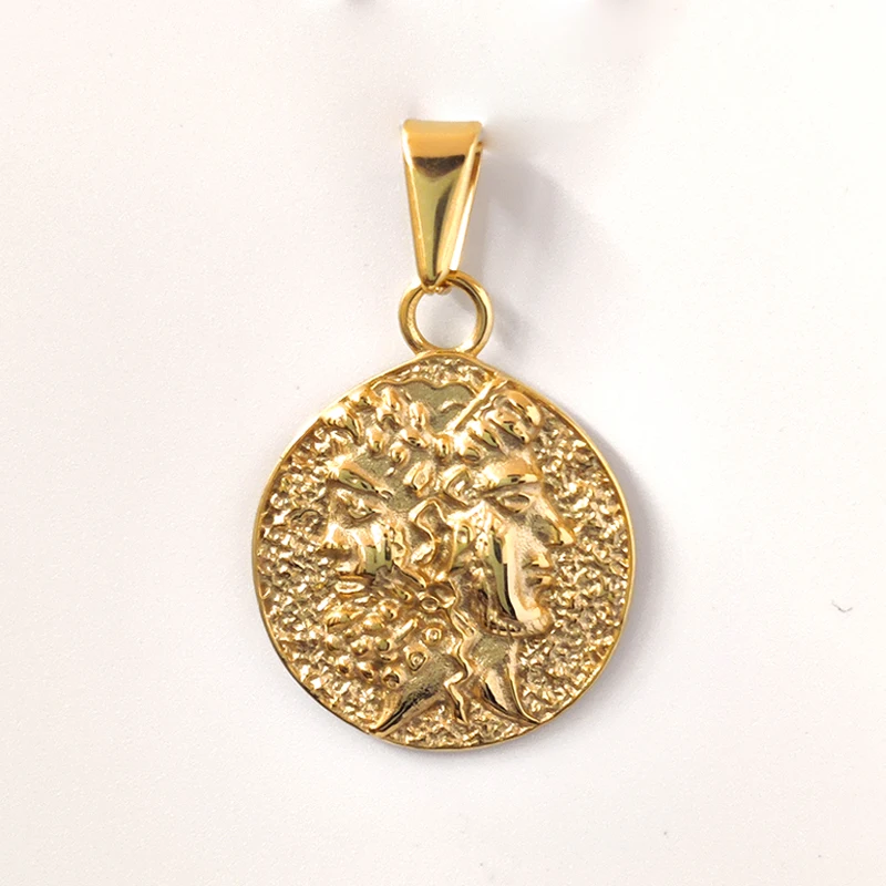 Face Off Pendant Necklace With 18k Gold Plated Handcrafted Zeus Herra ...