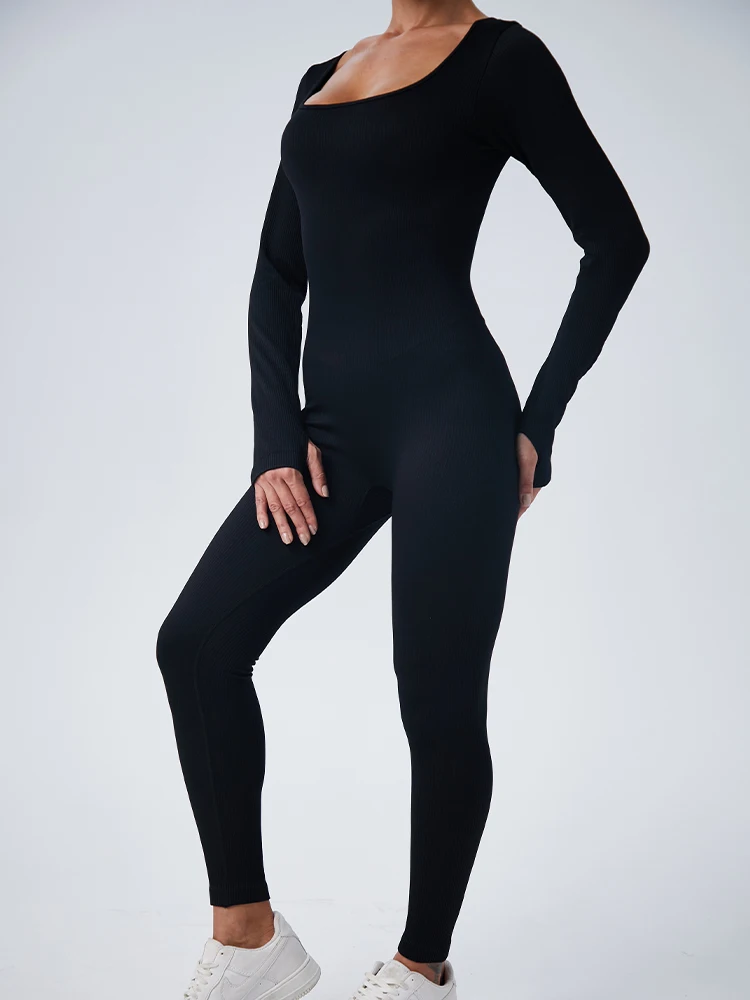 Women-s-tracksuit-Yoga-Set-Yoga-Jumpsuits-One-Piece-Workout-Long-Sleeve-Rompers-Sportswear ...