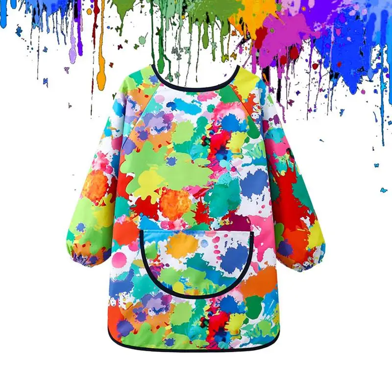 Kids-Painting-Apron-Children-s-Painting-Smock-With-Large-Pocket-Paint ...