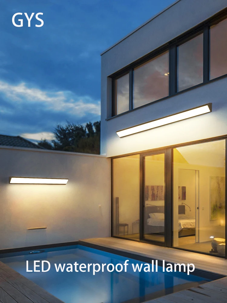 GYS Led Waterproof Wall Lamp IP65 Outdoor Long Strip Exterior Light ...