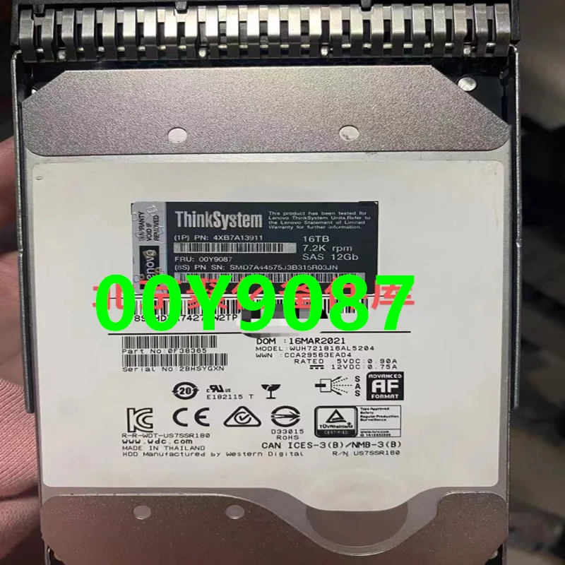 HDD-Original-casi-nuevo-para-LENOVO-16TB-3-5-SAS-256MB-7200RPM-para-00Y9087-4XB7A13911 ...