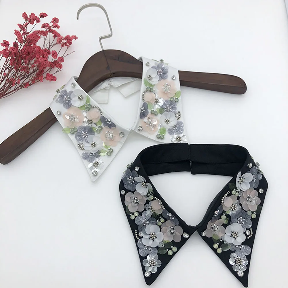 Fashion-Flower-Fake-Collar-Shiny-Rhinestone-Detachable-Shirt-False ...