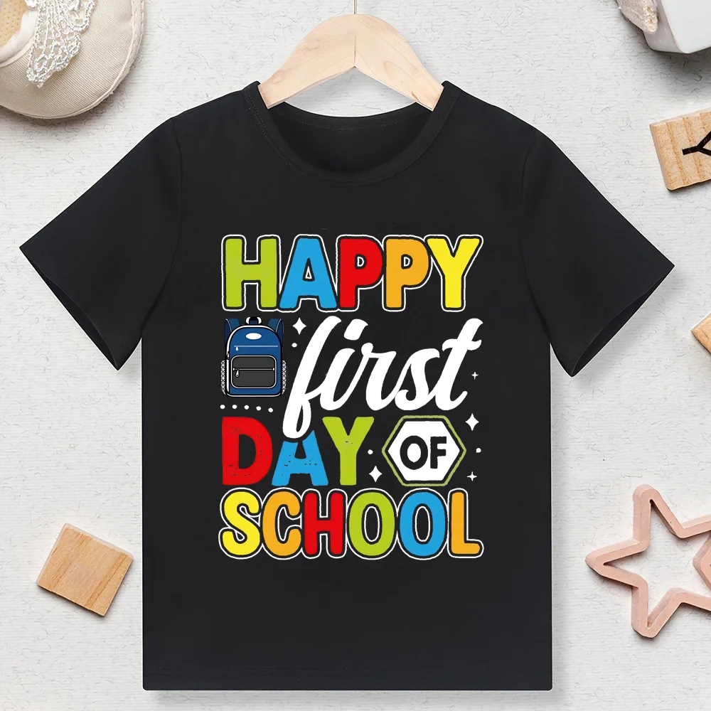 Happy First Day of School for Students Shirts Kids Back To School T ...
