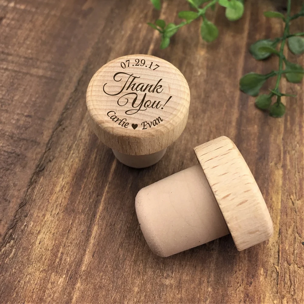 Customized-Wine-Stopper-Wooden-Wedding-Party-Favor-Decor-Personalized ...