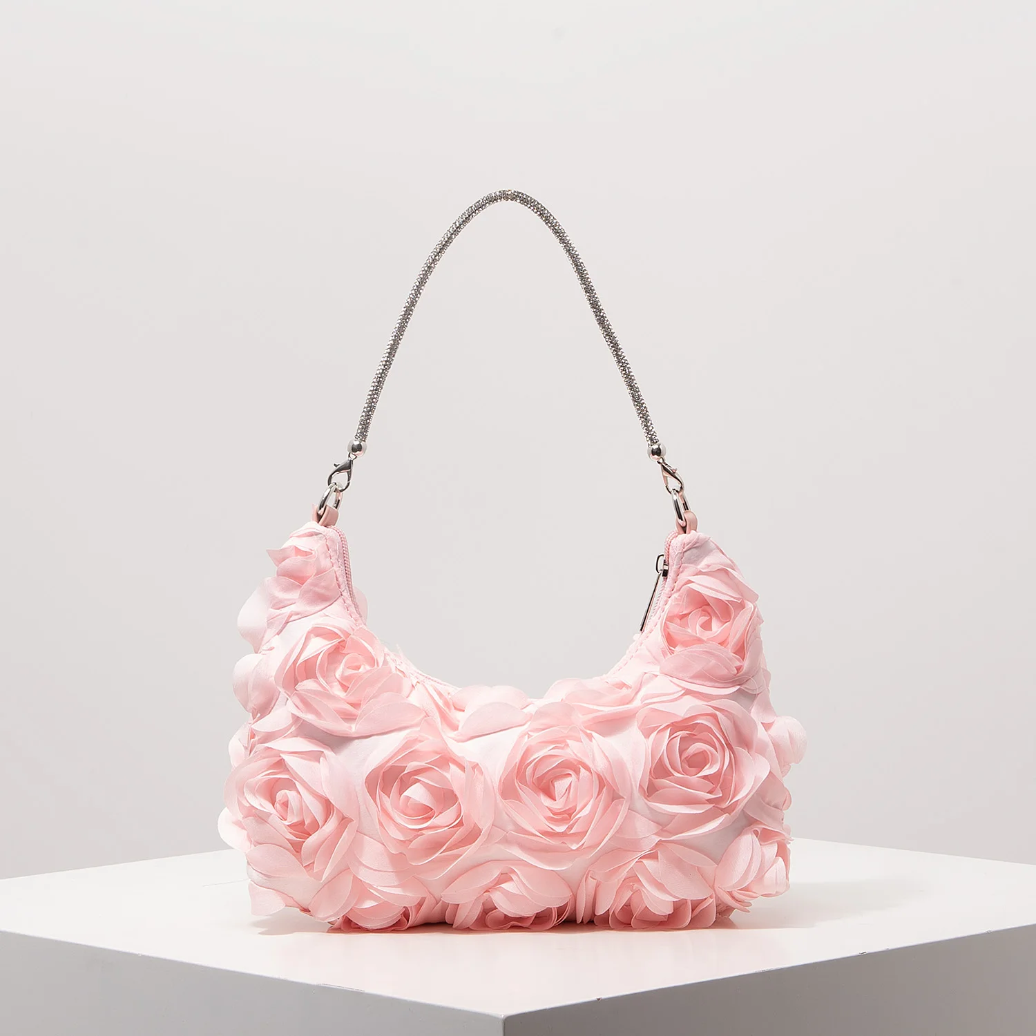 Rose Flower Shoulder Bag, Prom Dresses for Women, Sequin Bag, Luxury ...