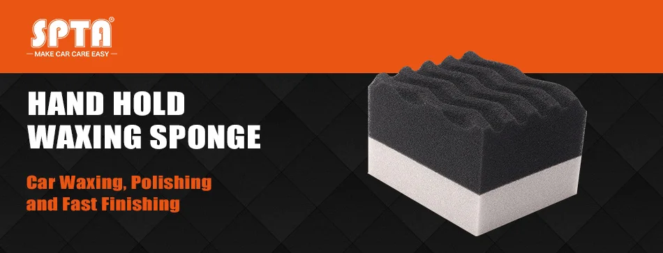 SPTA Hand Applicator Pad Cuboid Wax Sponge For Tires Hand-held Portable ...