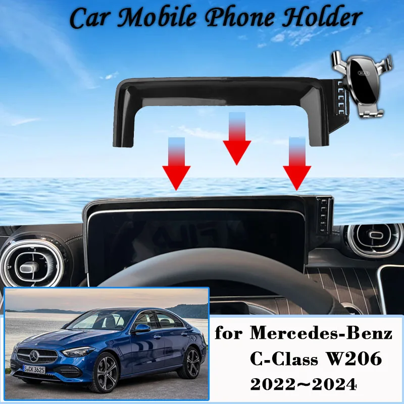 Car-Mobile-Cell-Stand-for-Mercedes-Benz-C-Class-220d-AMG-W206-2022-2024 ...