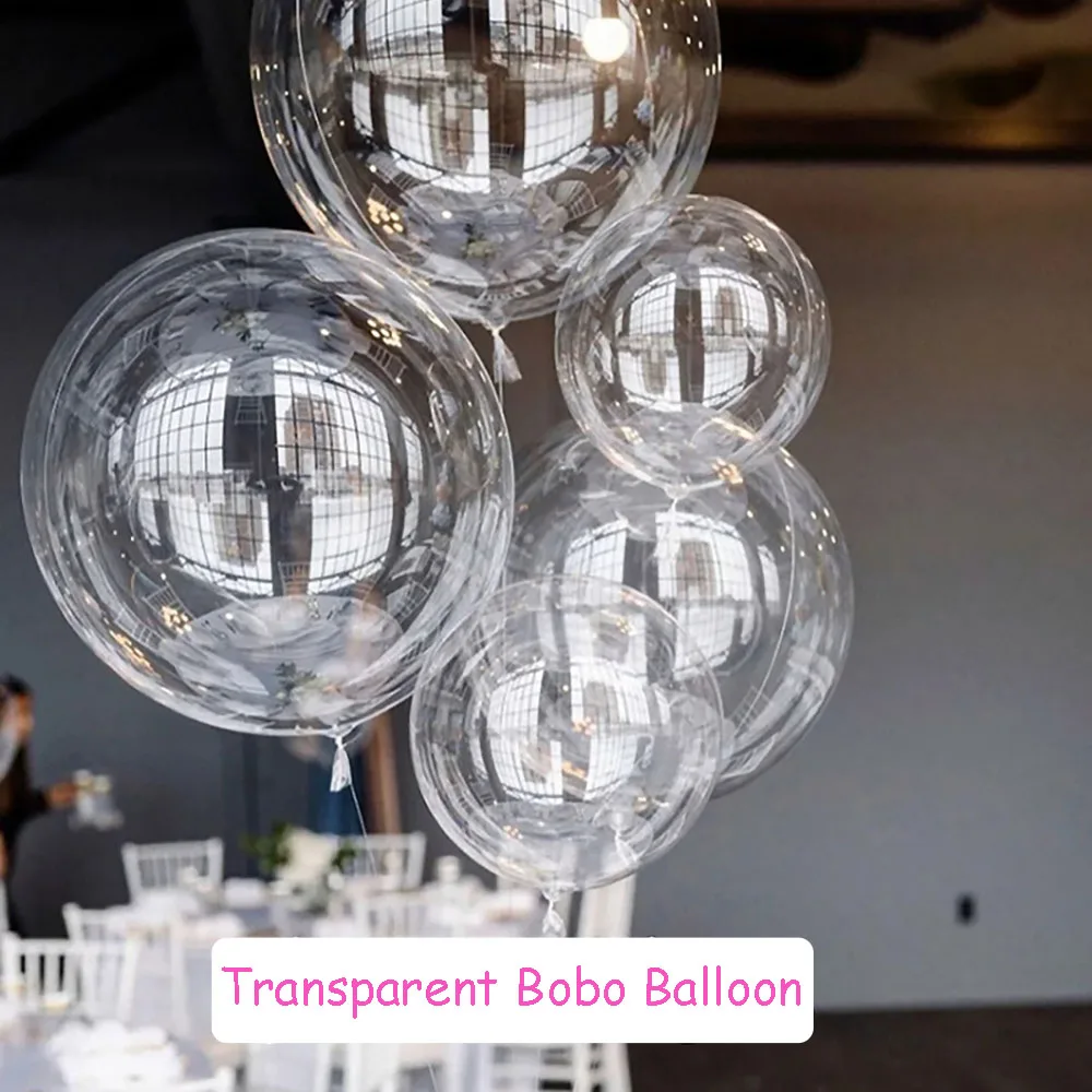 10pcs-Inflatable-Bobo-Balloons-Transparent-Bubble-Clear-Helium-Balloons ...