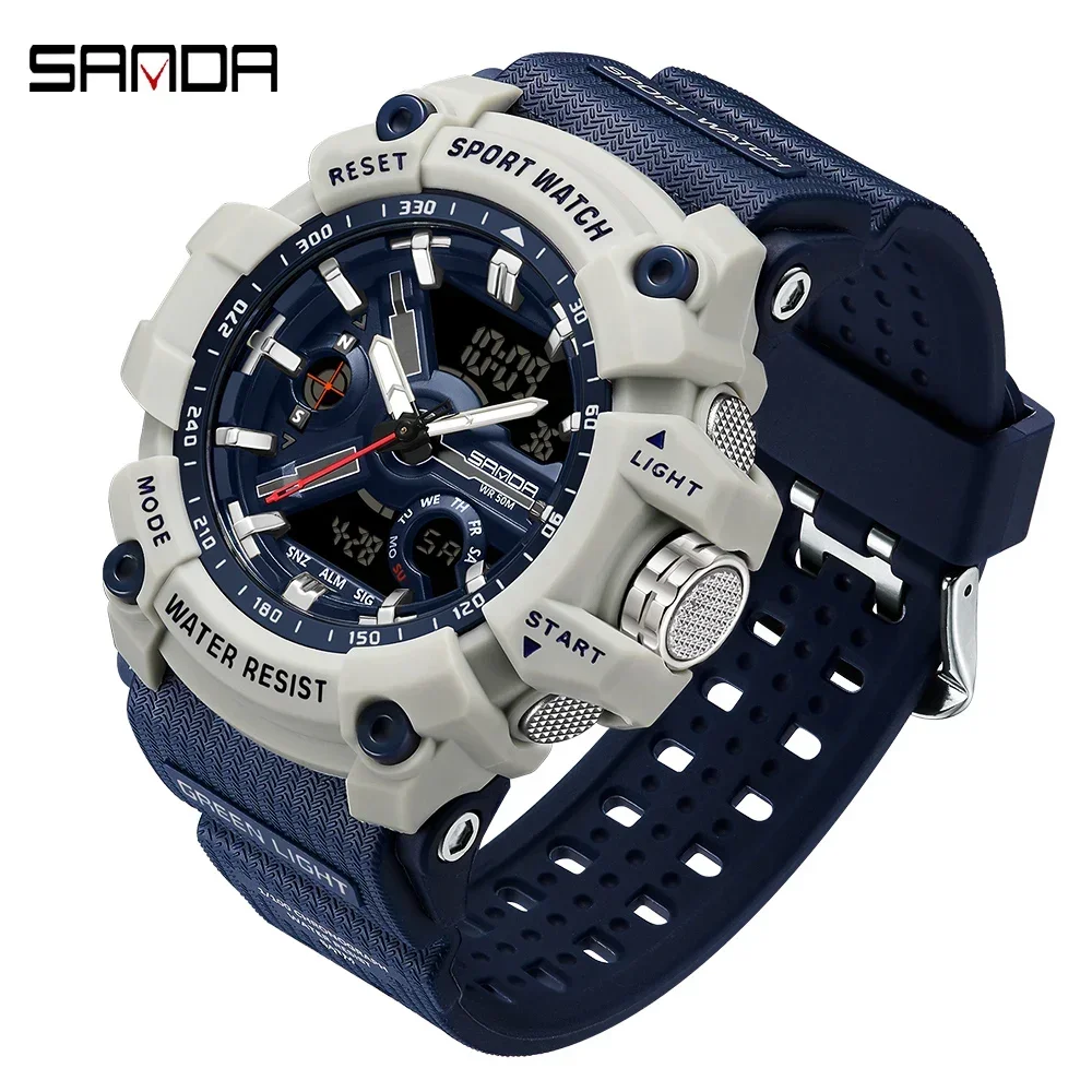 SANDA-3179-Men-Watch-Silicone-Waterproof-Quartz-Digital-Sports-Watches ...