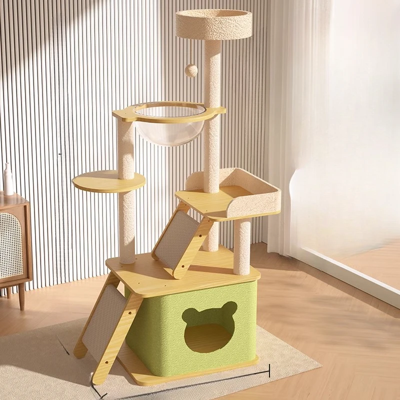 Cat-Climbing-Tree-Tower-Cat-Scrapers-Claw-Sharpener-Cute-Wood-Scrapers ...