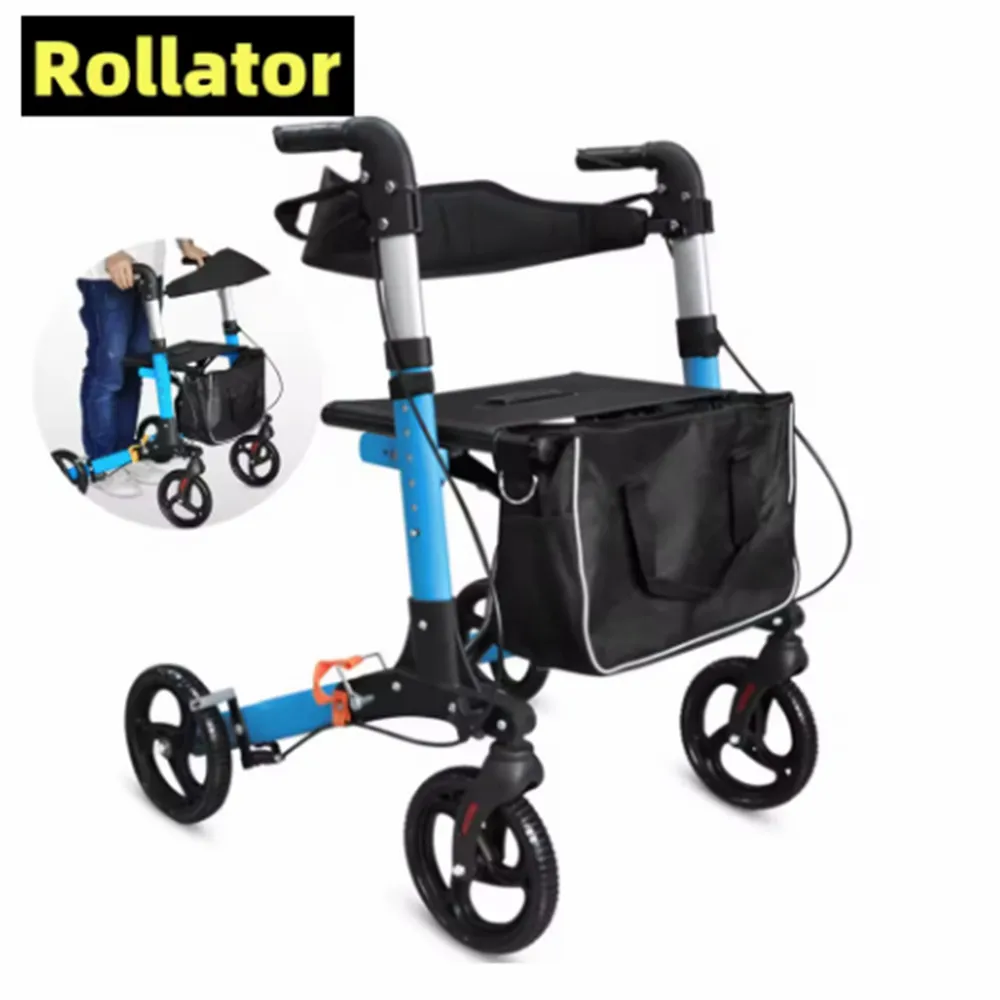 Elderly Disabled Rehabilitation Walking Assist Rollator Walker Aluminum ...