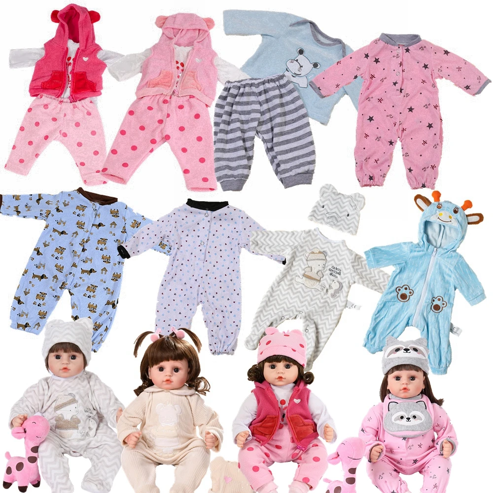 Baby Doll Clothes Suits Fit For 45cm Baby Doll 17 Inch Reborn Baby Doll ...