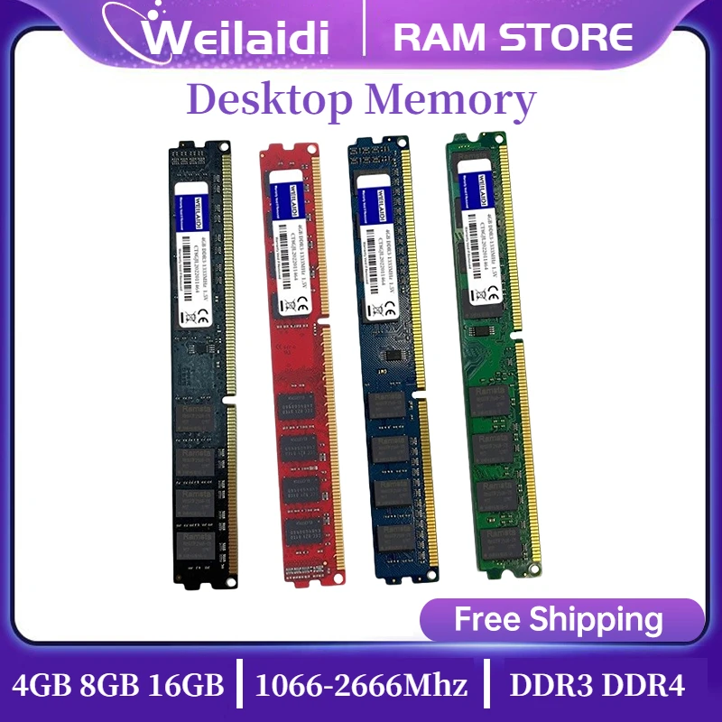Ddr3 4gb 8gb 2gb Desktop Memoria 1066 1333 1600 Mhz Pc3 8500 10600 ...