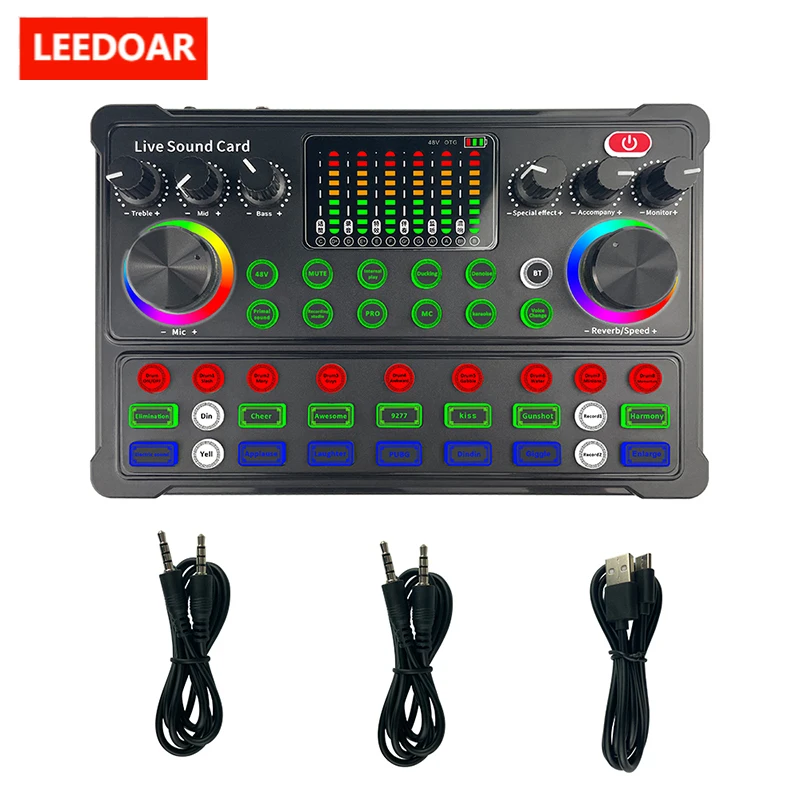 M3-Channel-Bluetooth-Mini-Sound-Card-Audio-Mixer-Digital-Effects-Noise ...