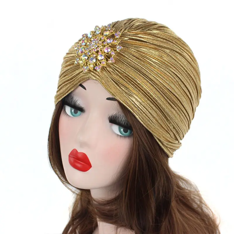 Indian Turban Hat Women Hijab Pleated | Indian Hair Accessories Women ...
