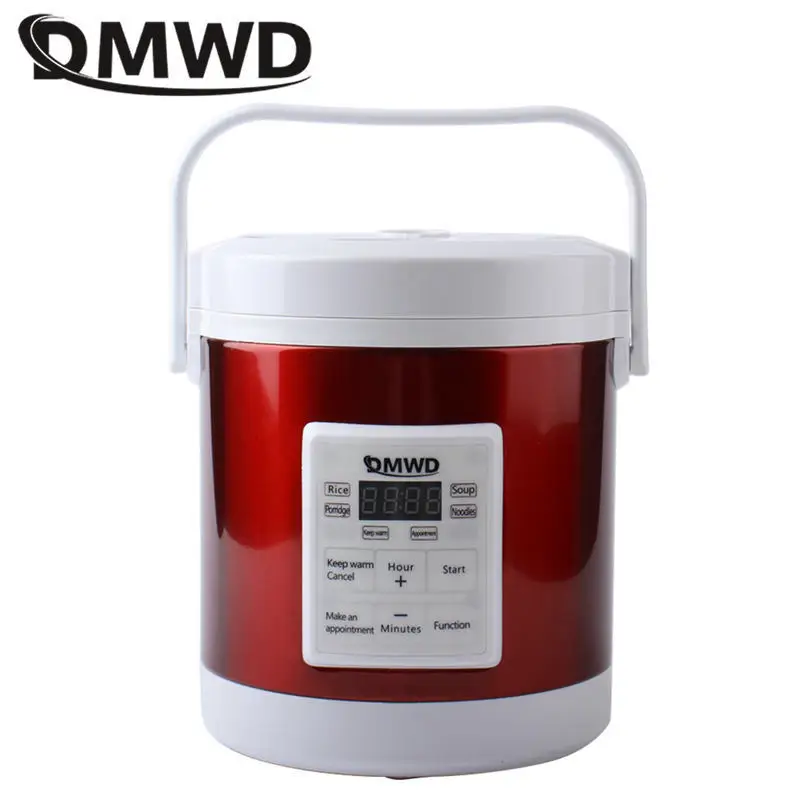 DMWD 12V 24V Mini Rice Cooker 1.6L Car Trucks Electric Soup Pot Heater ...