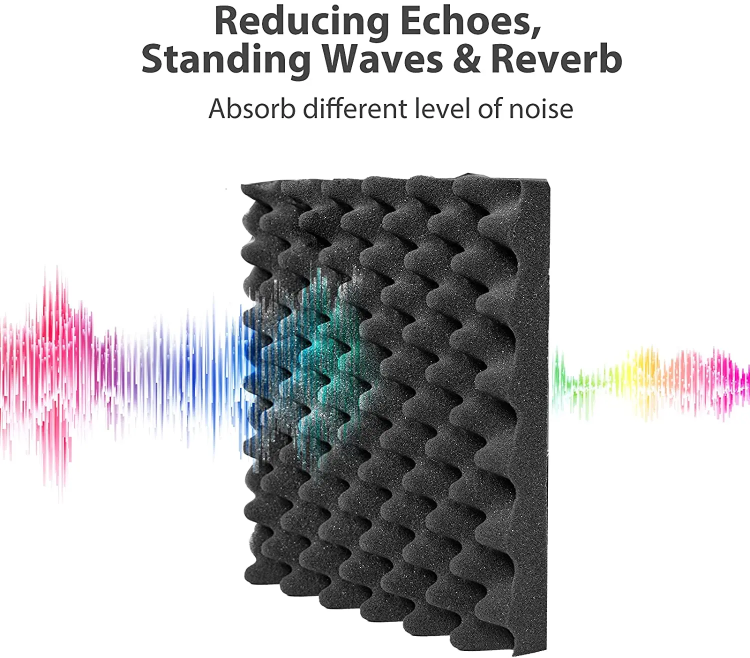 Egg Crate - 50x50x3cm - Rouge - Panneau Acoustique 50x50x3cm, 1 Pièce ...