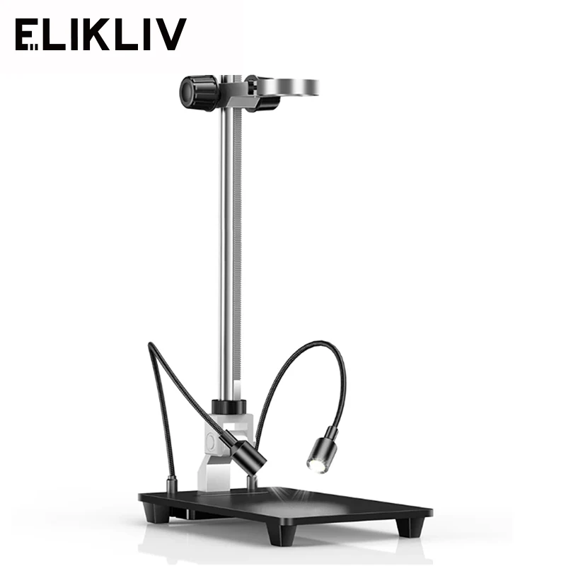Elikliv-Microscope-Base-With-LED-Lights-Universal-Adjustable-Aluminium ...