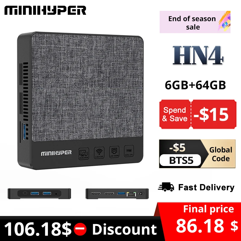 MiniHyper-HN4-Mini-PC-Intel-Gemini-Lake-N4020-CPU-LPDDR4-6GB-EMMC-64GB ...