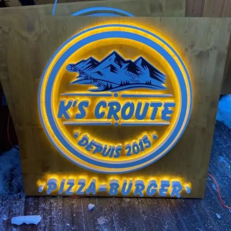 Customized Outdoor Led Lighting Wall Sign Building Acrylic House Store ...