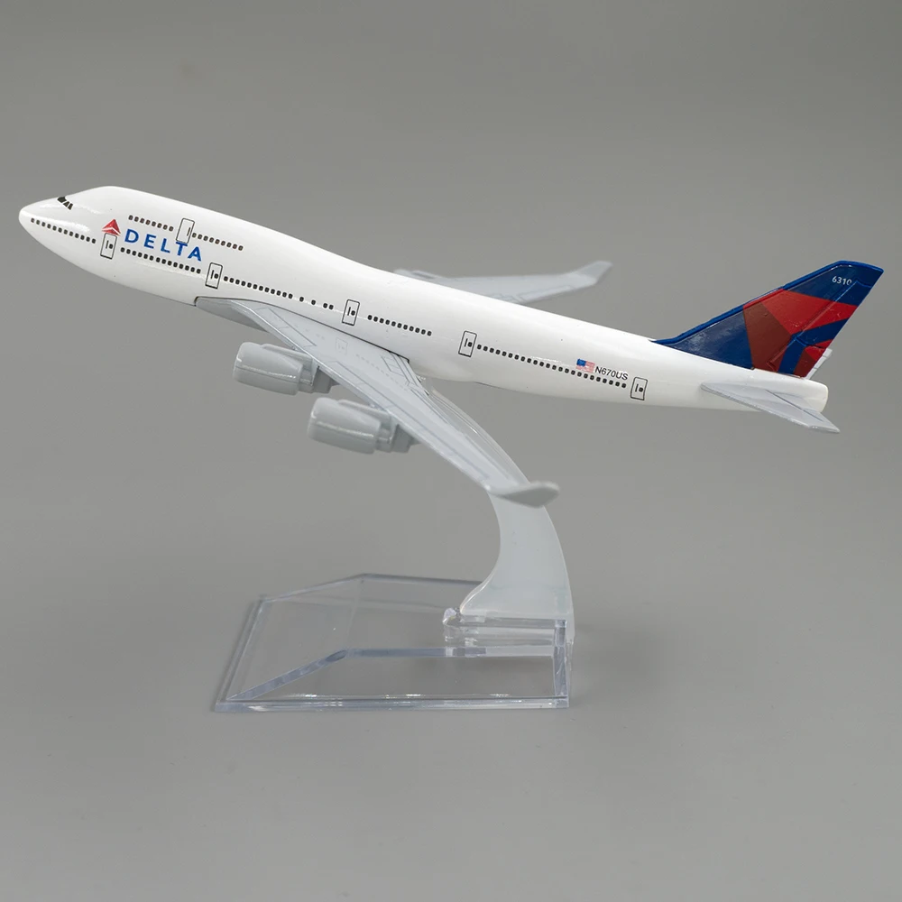 1/400 Scale Alloy Aircraft Boeing 747 Delta Airlines Airlines 16cm ...