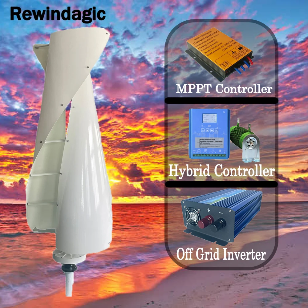 5000W-Vertical-Axis-Wind-Turbine-48V-Alternative-Energy-Generator-220V ...