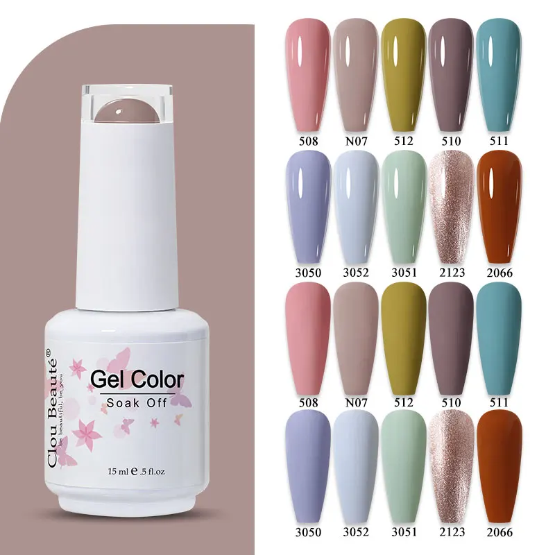 Clou Beaute Brown Coffee Red Khaki Grey Gel Nail Polish Dark Color ...