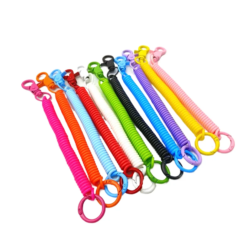 1PC Anti-lost Spring Rope Retractable Keychain Mobile Phone Chain ...