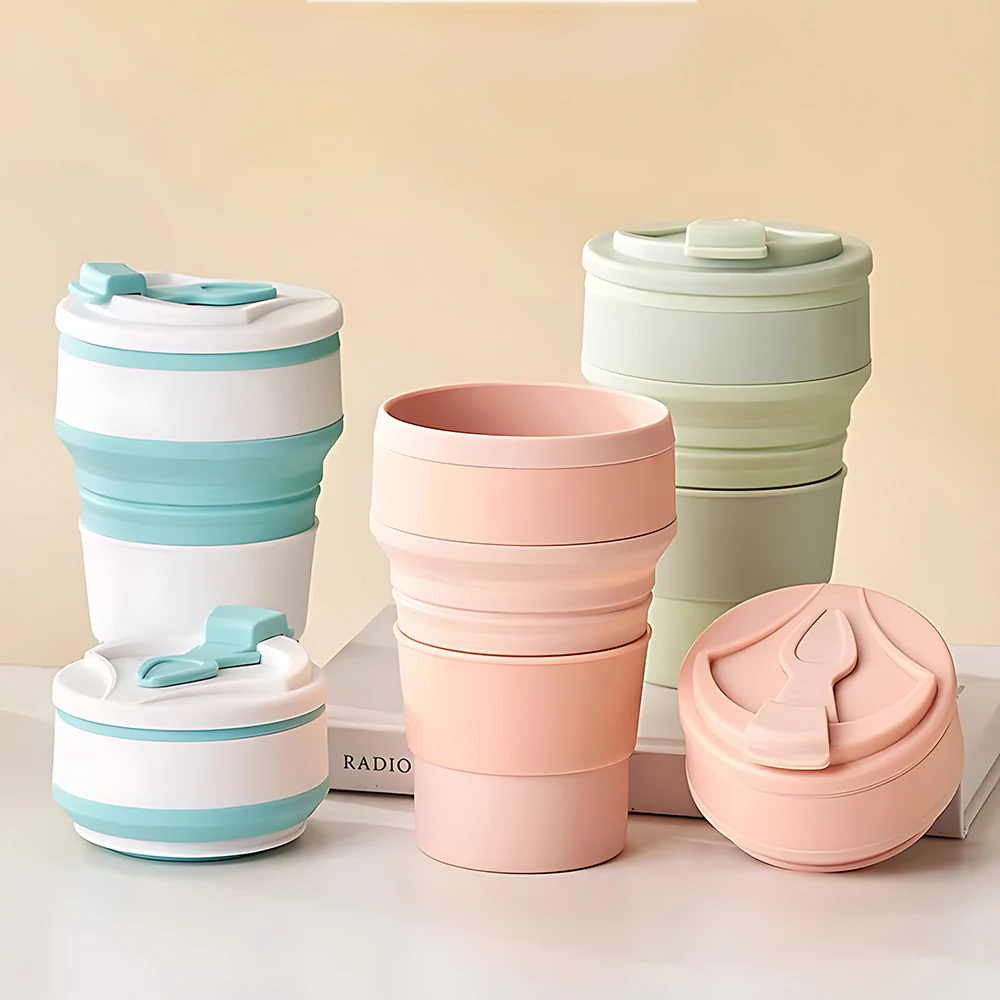 350ml-Folding-Cup-Mini-Retractable-Cup-Silicone-Portable-Teacup-Outdoor ...