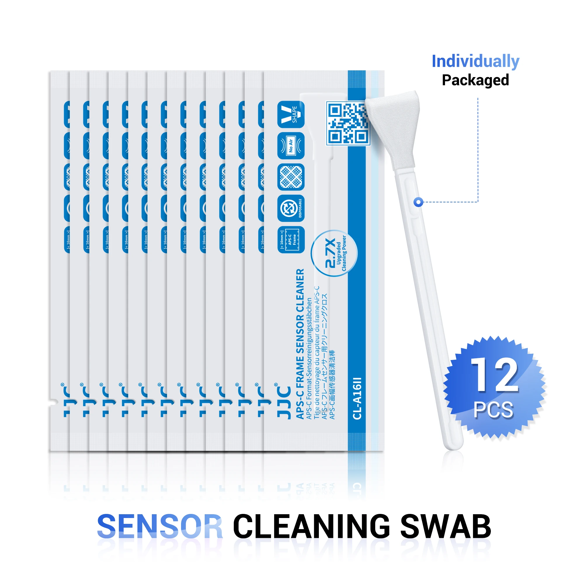 JJC APS-C Frame Full Frame Sensor CCD/CMOS 12pcs Cleaning Swab DSLR ...