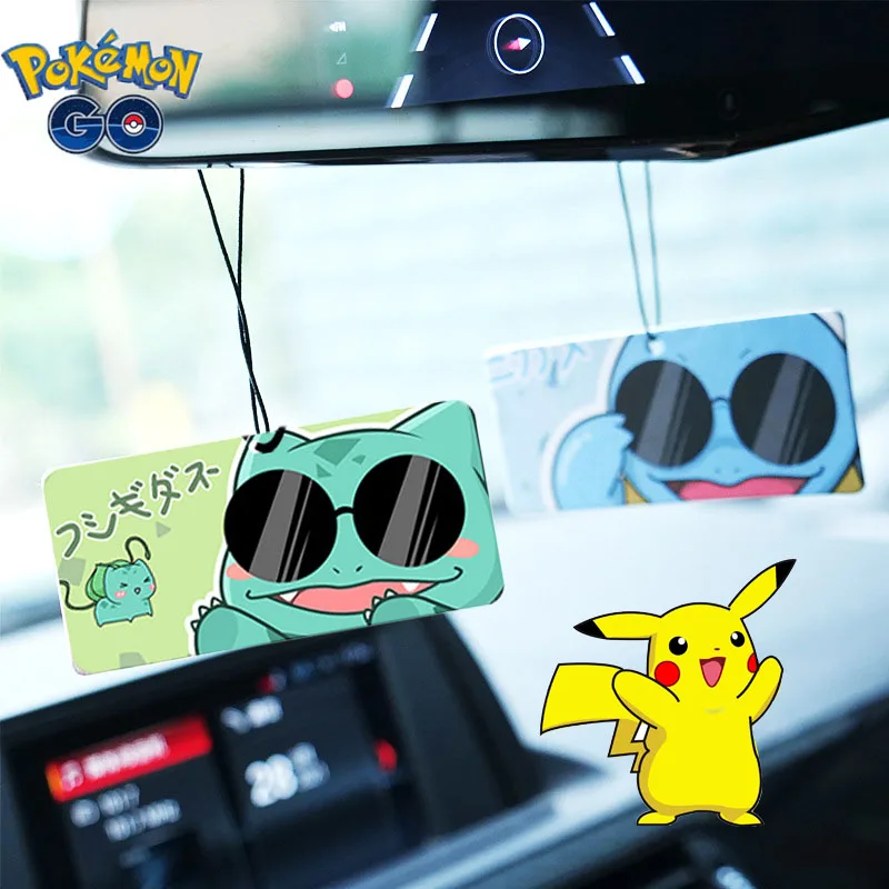 Pokemon Psyduck Squirtle coche tabletas fragantes Kawaii Anime Pikachu ...