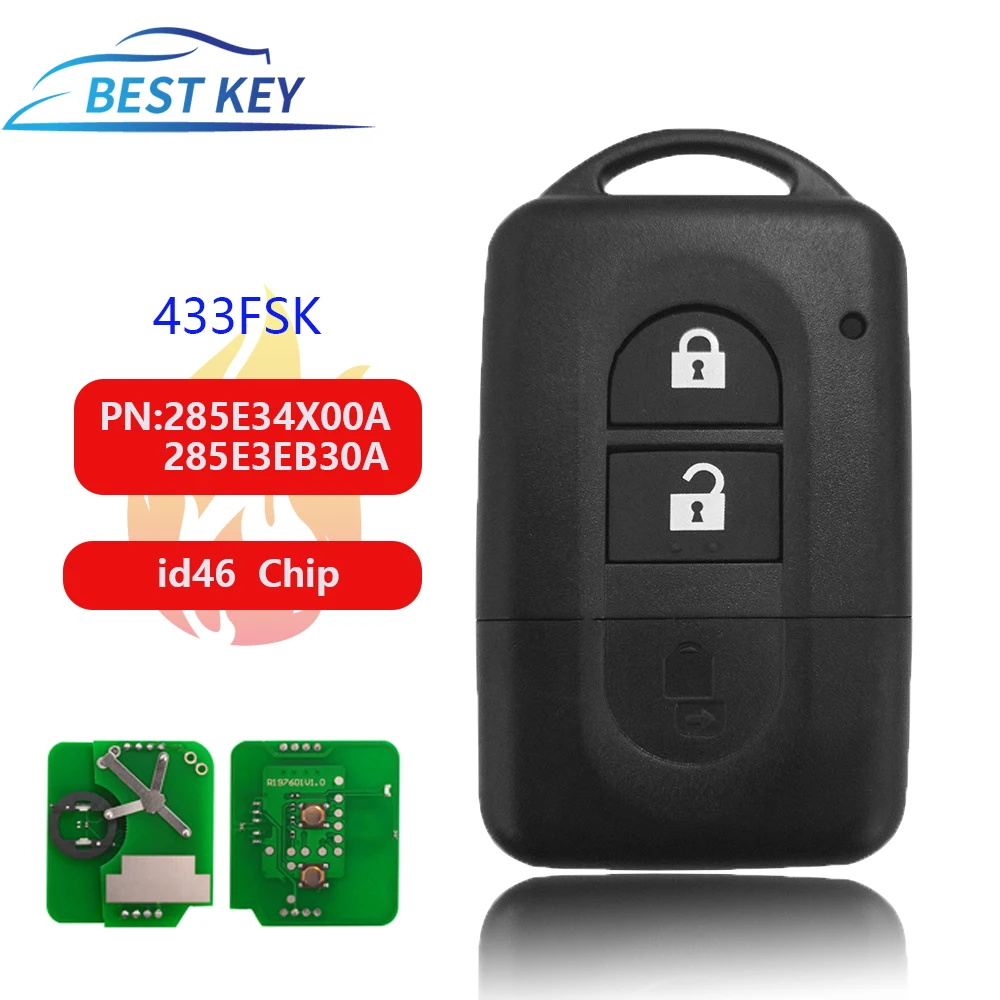BEST-KEY-Smart-Remote-Key-ID46-Chip-433Mhz-for-Nissan-Juke-Navara-Micra ...