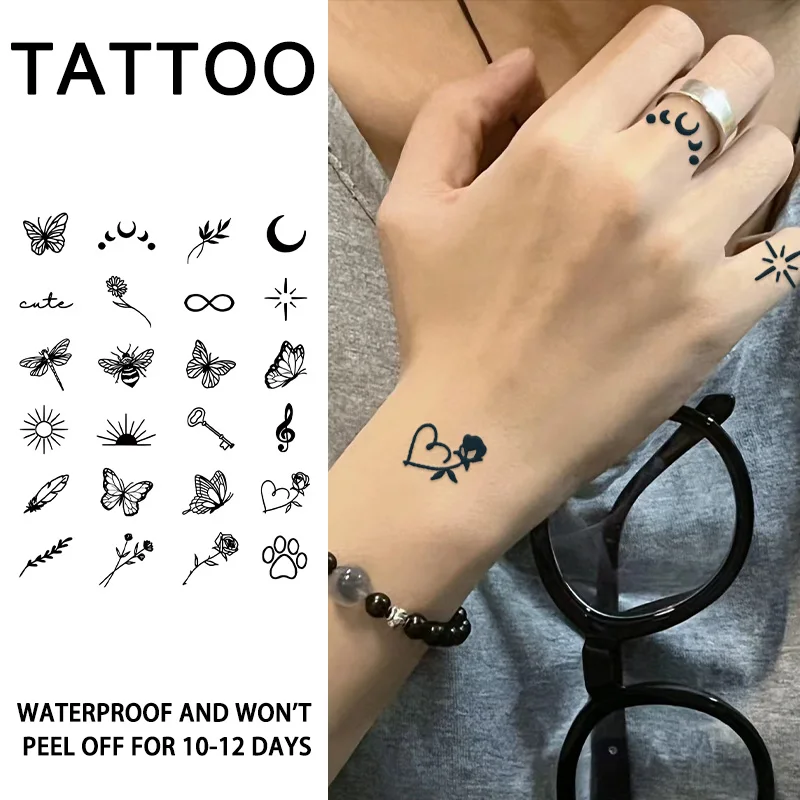 1Pcs Small Pattern Waterproof Temporary Tattoo Stickers, Long-lasting ...
