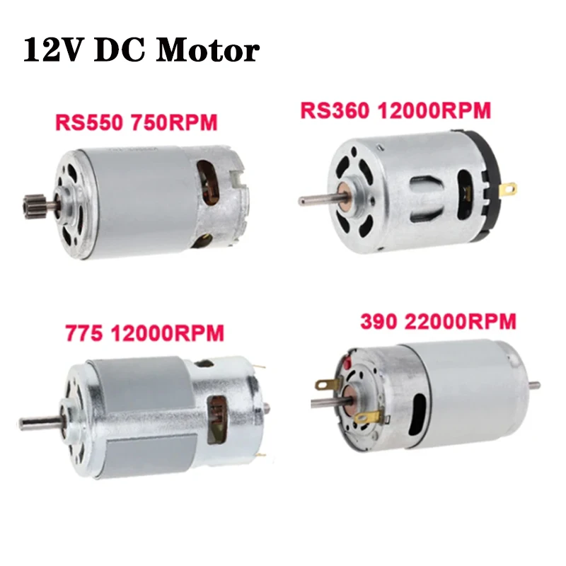 Motor-de-CC-de-12V-Mini-Motor-de-gran-torsi-n-de-alta-velocidad-cepillo ...