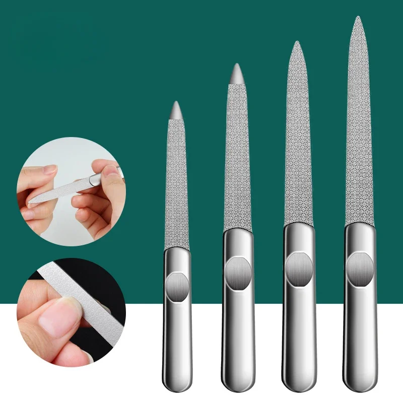 Nail File Stainless Steel Professional Exfoliating Double Sides ...