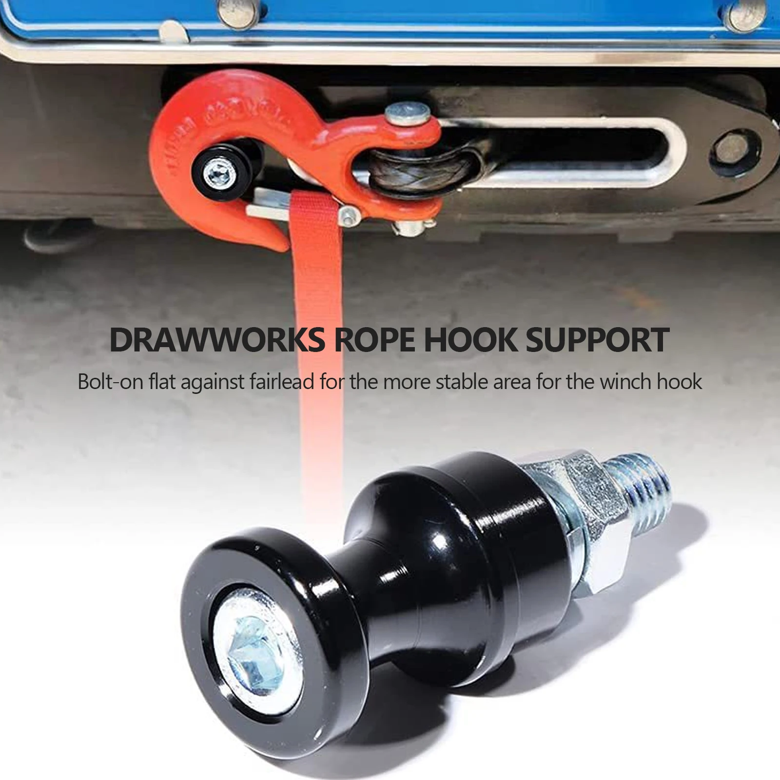 Car-Accessories-Silver-Winch-Rope-Hook-Stand-Steel-For-3-8-1-2-Clevis ...