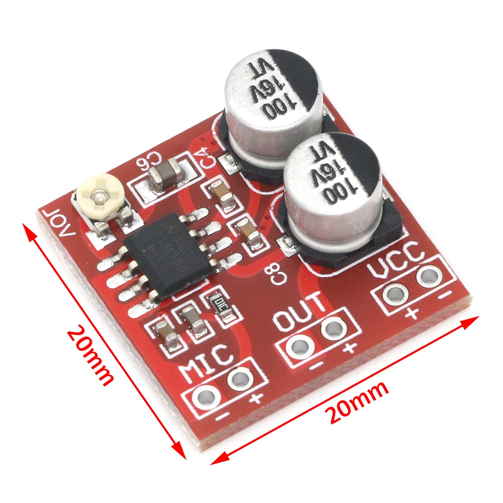 Плата микрофонного усилителя LM386 electret/микрофонный усилитель/без ...
