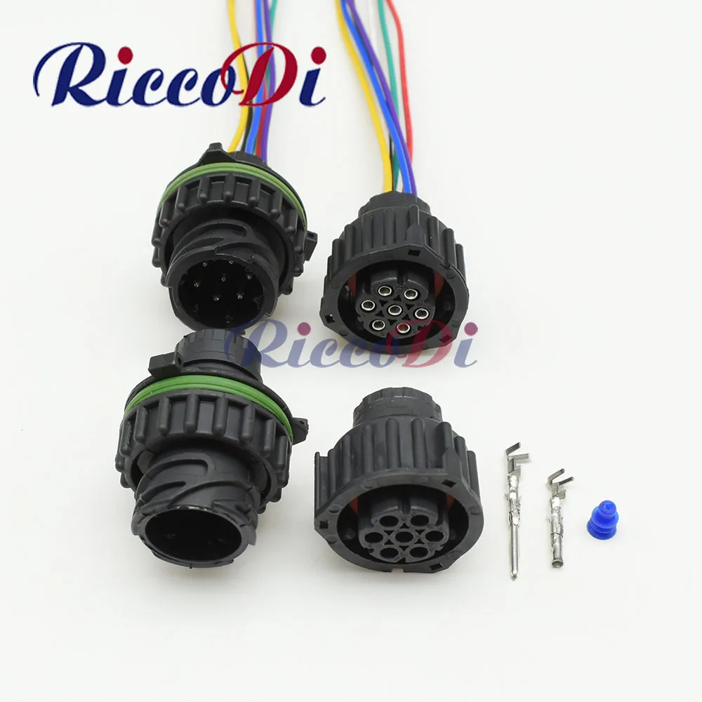 1 세트 7 핀 Tyco Amp 1.5mm BU-STE KPL 원형 Din 하우징 Male Female 커넥터 968421 -1 ...
