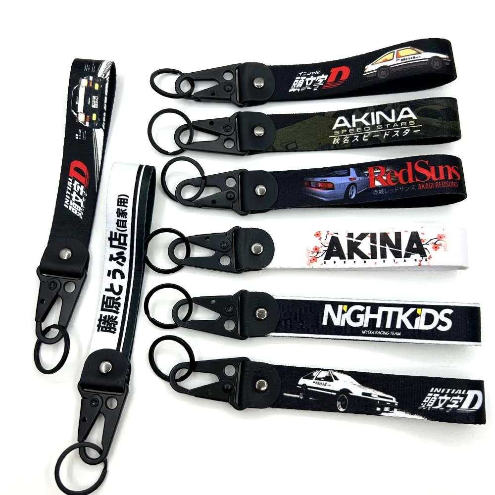 Initial D Keychain JDM Japanese Nylon Key Tags Moto Keychain Fujiwara ...