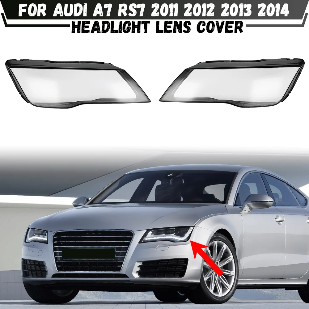 For Audi A7 RS7 2011 2012 2013 2014 Headlamp Transparent Cover ...